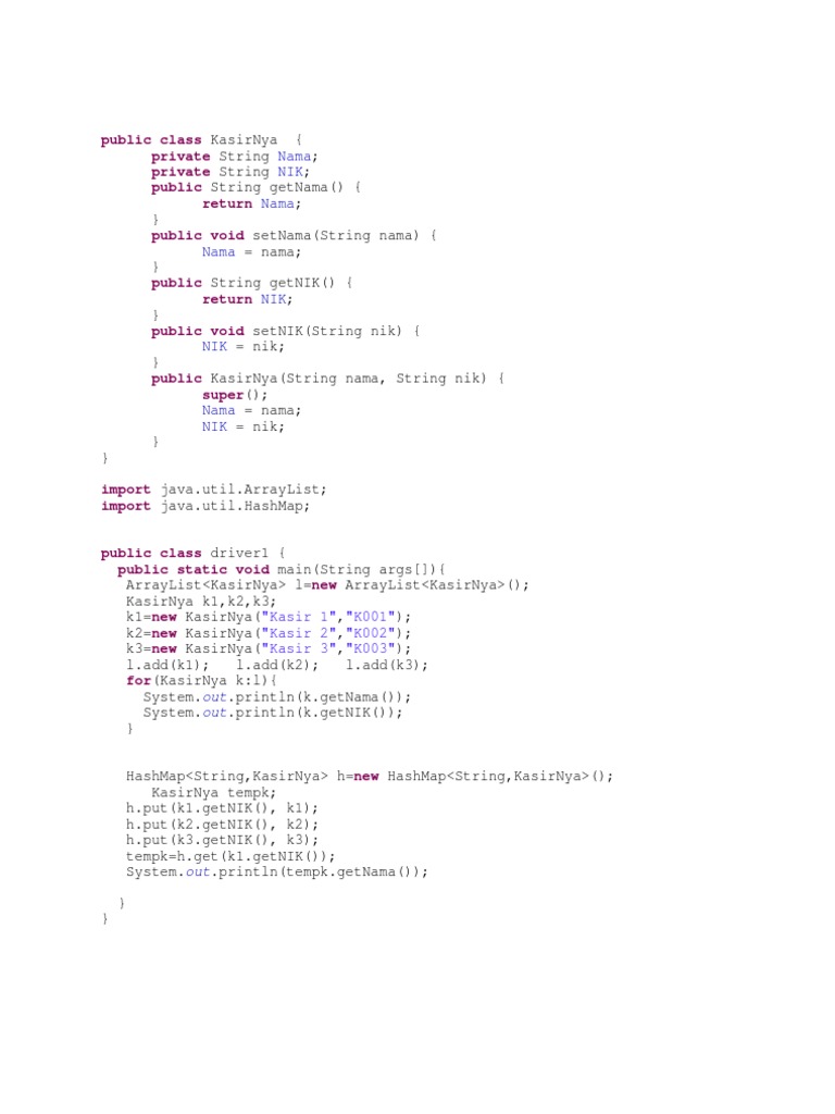 Penggunaan ArrayList Dan HashMap | PDF | Metode & Bahan Ajar | Komputer