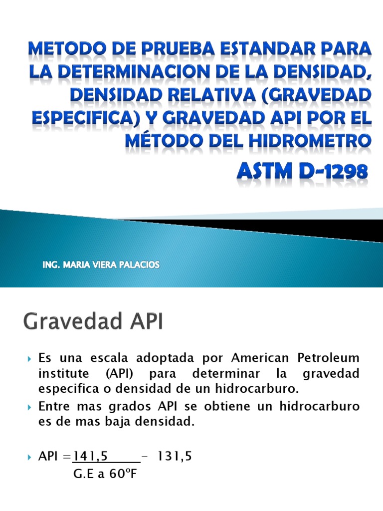 Guía de Medición de Gravedad API | PDF | Densidad | Temperatura