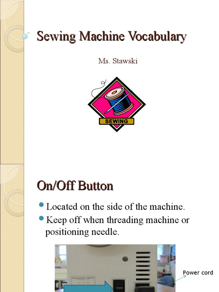 Essential Sewing Machine Terms Explained | PDF | Cooking, Food & Wine ...