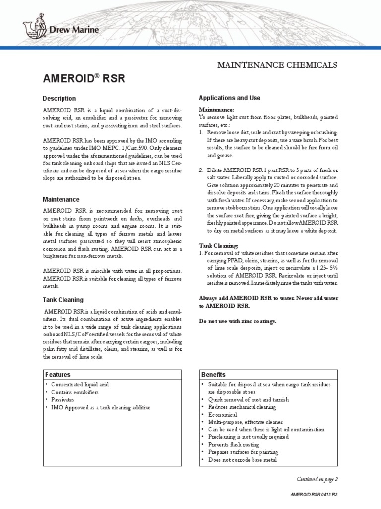 Ameroid RSR PDS | PDF | Rust | Corrosion