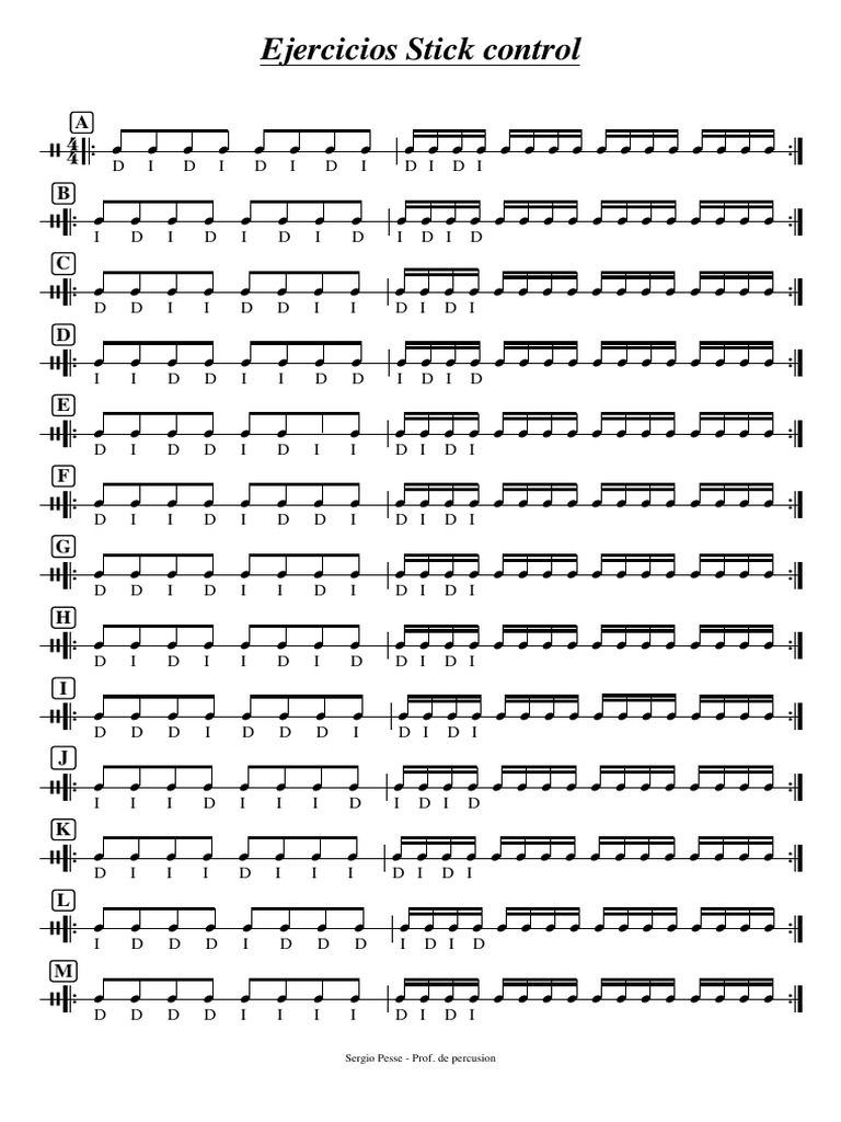 Stick Control 1-1 | PDF