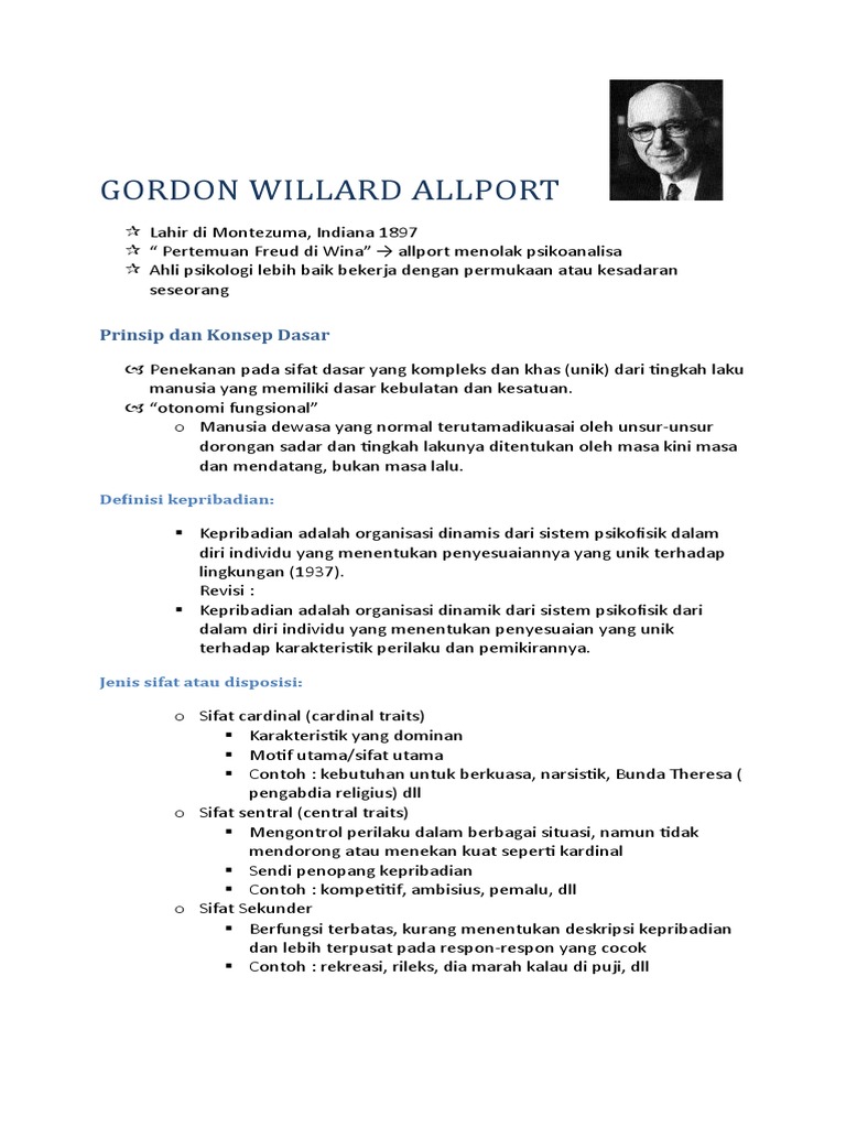 Gordon Willard Allport | PDF