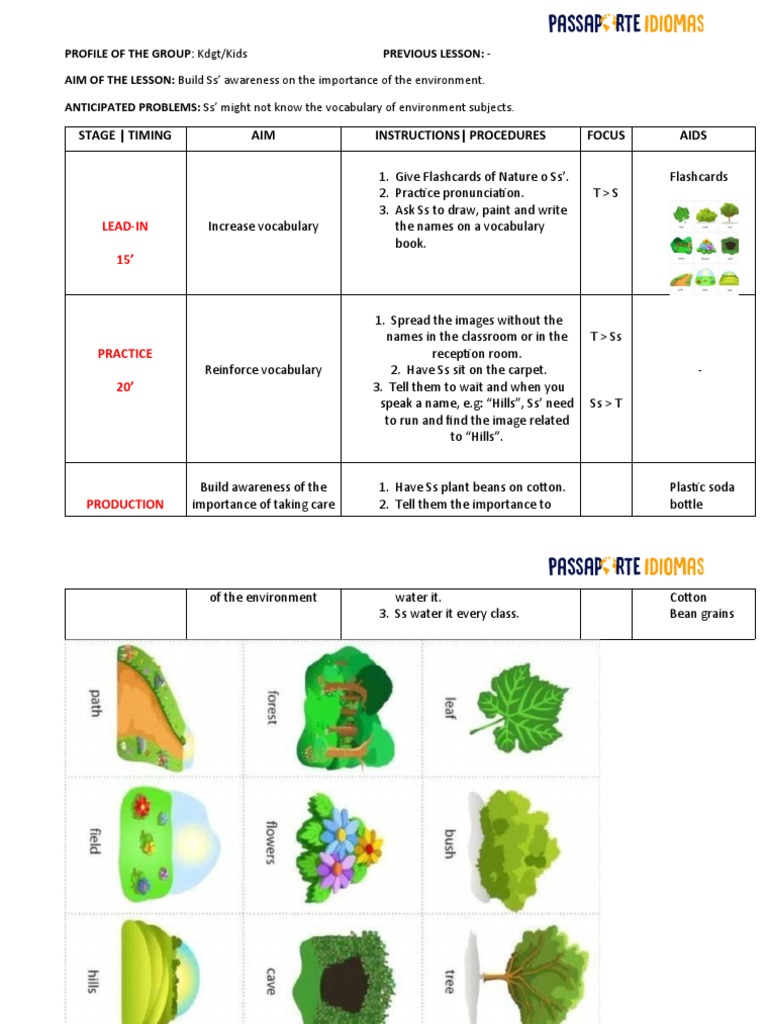 Environment Day - Lesson Plan + Activities | PDF | Vocabulary | Learning