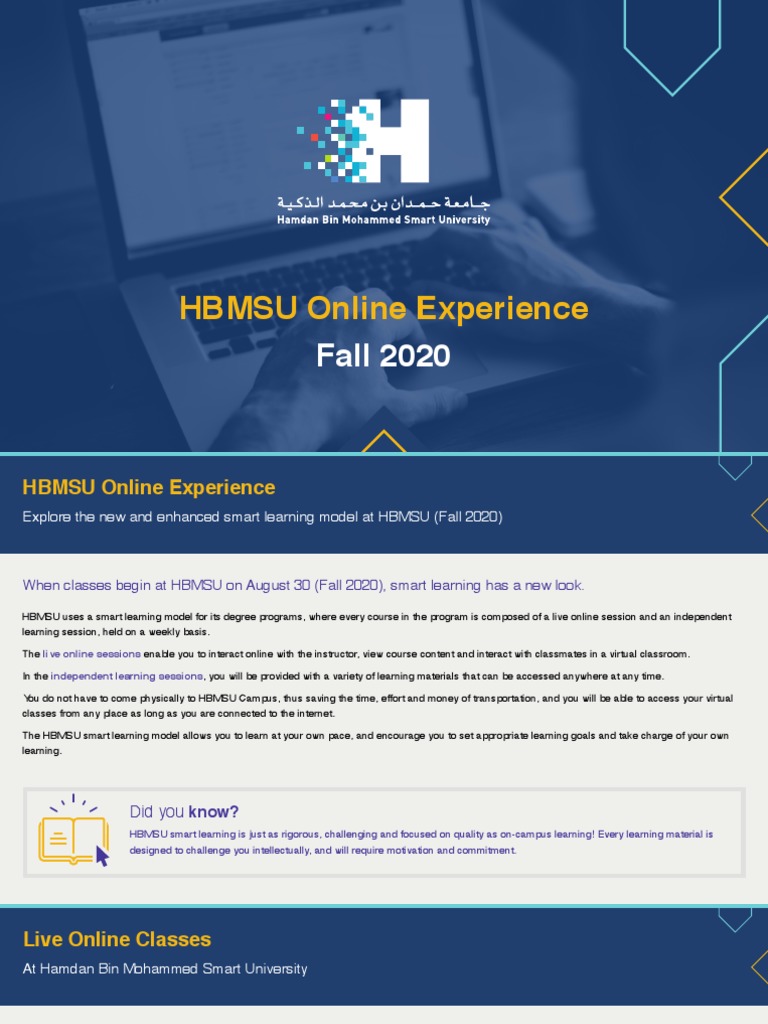 HBMSU Fully Online Guide | PDF | Educational Technology | Distance ...