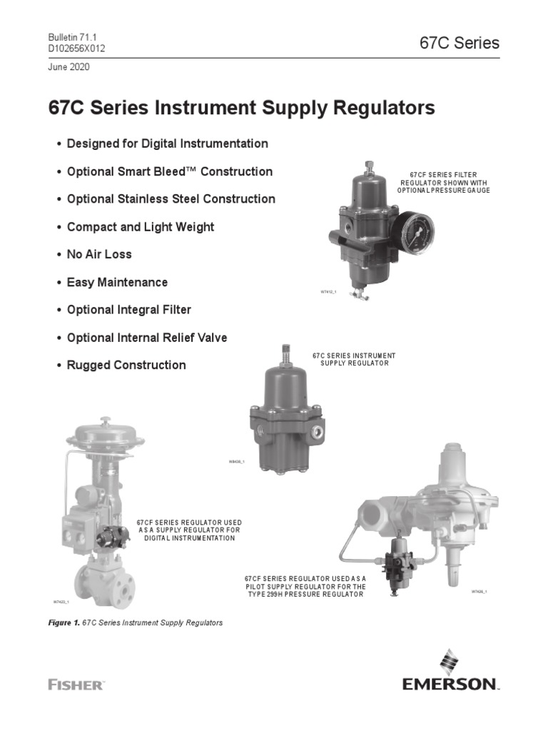 Data Sheets 67c Series Instrument Supply Regulators Bulletin Fisher en ...