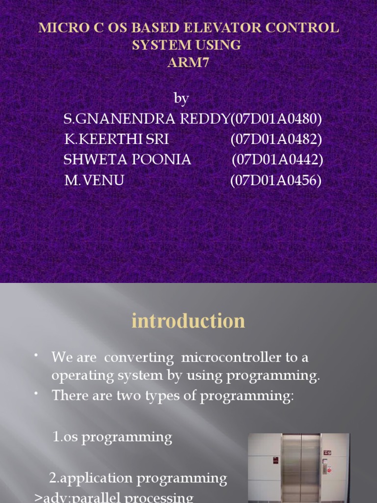 Elevator Control System with LPC2148 | PDF