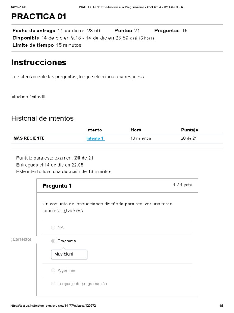PRACTICA 01_ Introducción a la Programación - C23 4to A - C23 4to B - A ...
