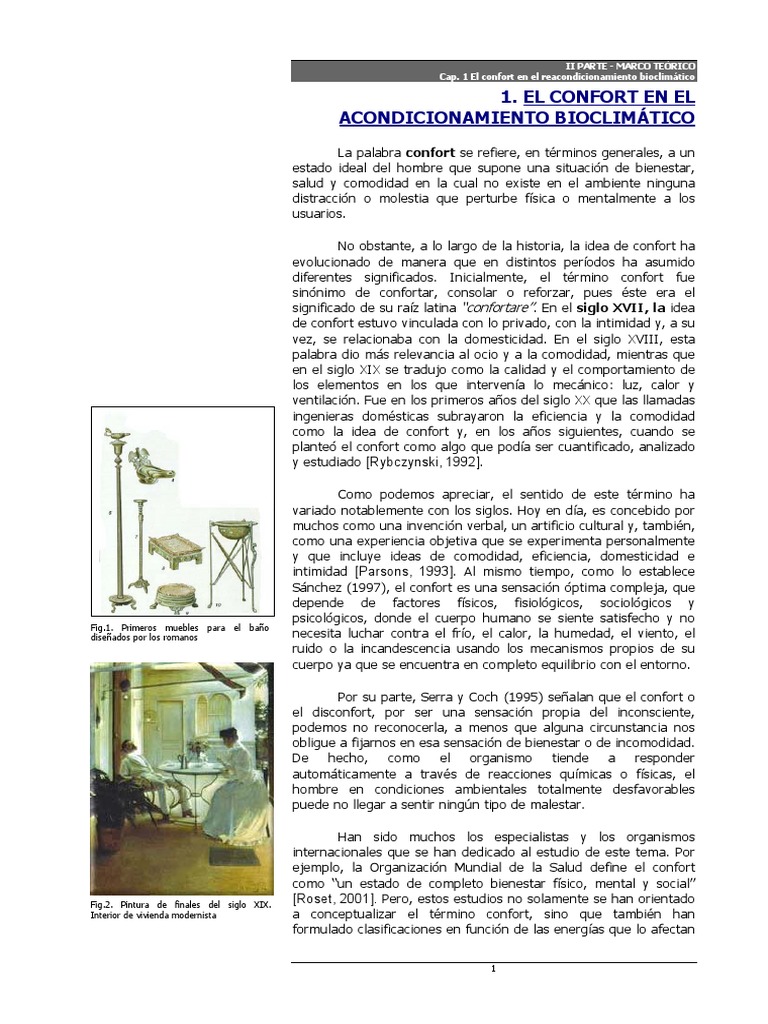 El Confort en El Acondicionamiento Bioclimático | PDF | Temperatura ...