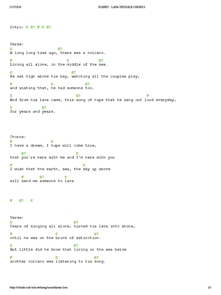 Lava Chords | PDF | Song Structure | Entertainment (General)