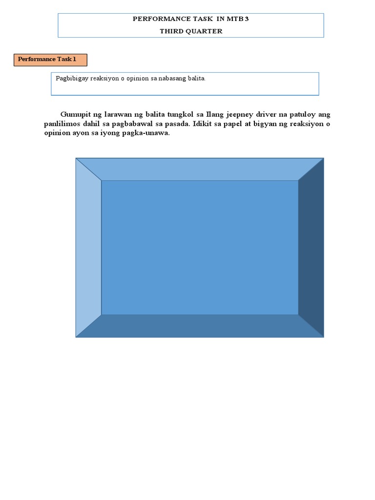 MTB 3 Performance Task1 4 | PDF