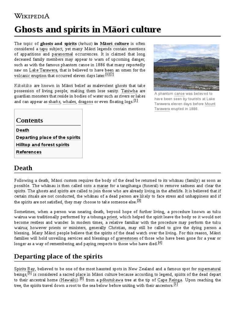 Ghosts and Spirits in Māori Culture | PDF | Cultural Anthropology ...