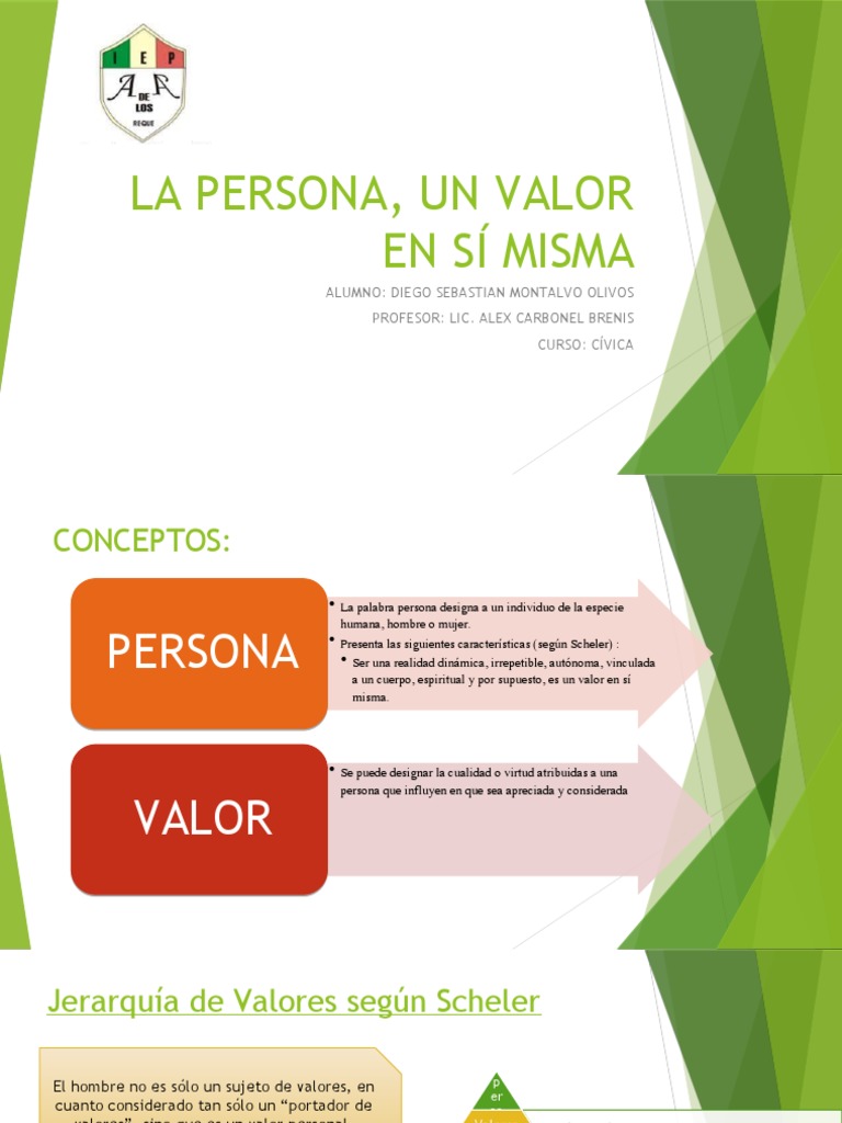 La Persona Un Valor en Si Misma | PDF | Libertad | Dignidad