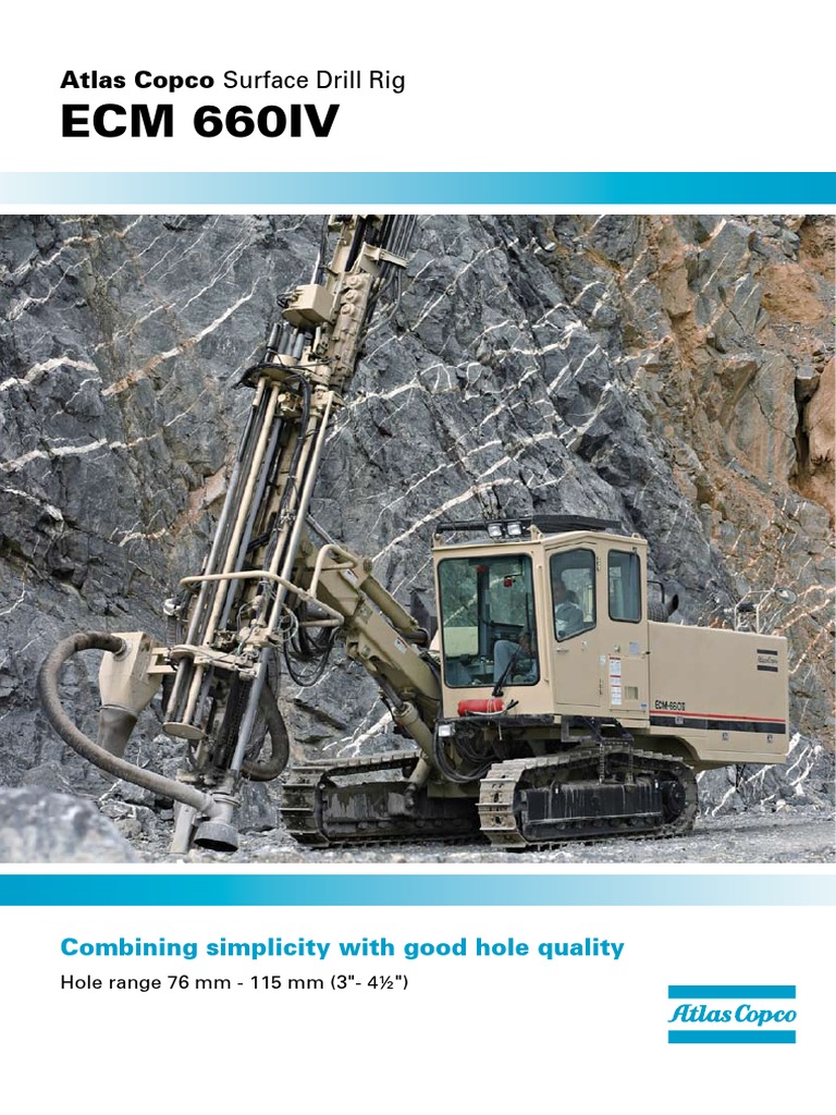 ECM 660IV: Atlas Copco Surface Drill Rig | PDF | Drill | Engines