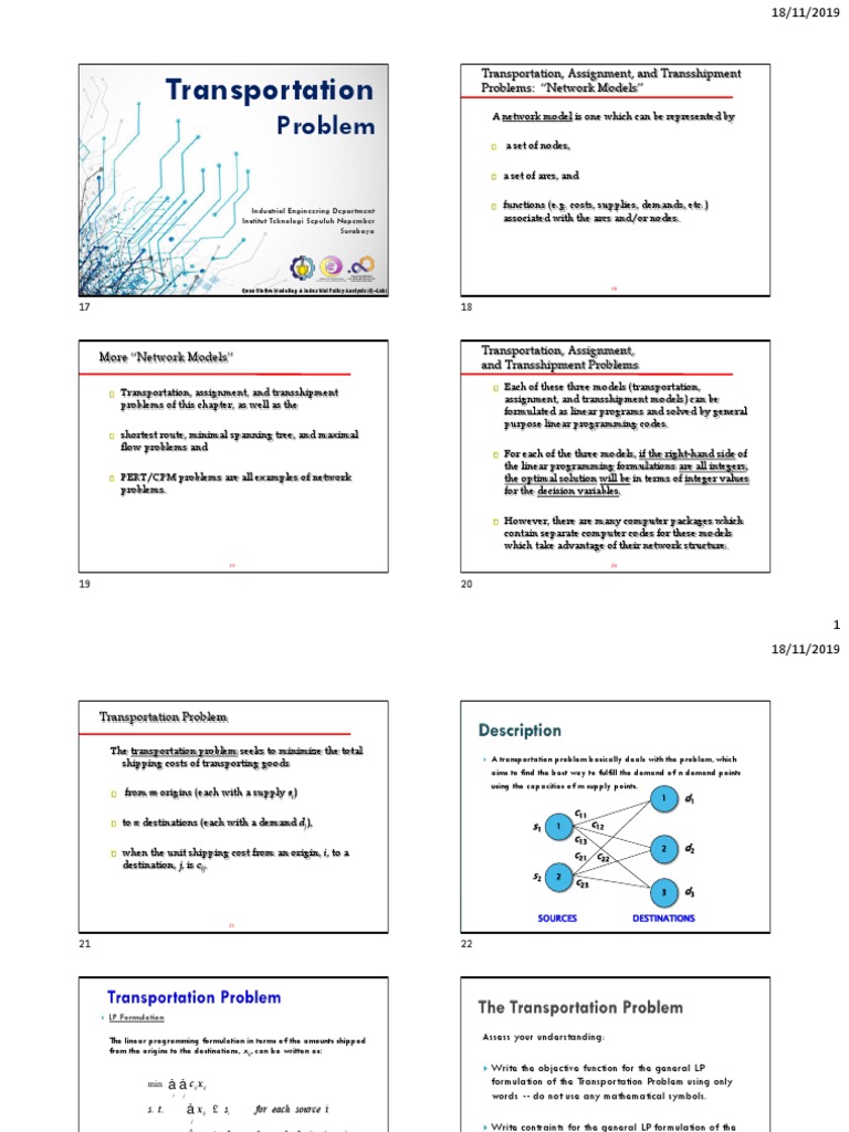 Transportation Problem Pdf Linear Programming Mathematical Analysis