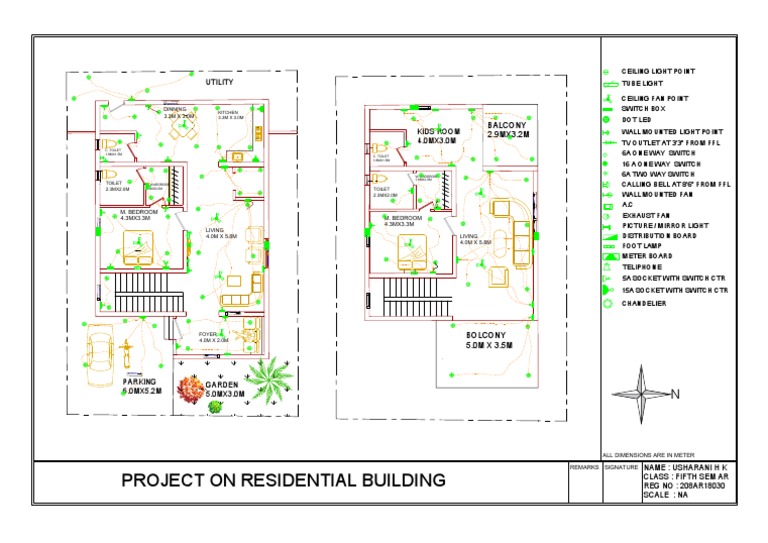 Project On Residential Building: Utility | PDF | Equipment | Electrical ...