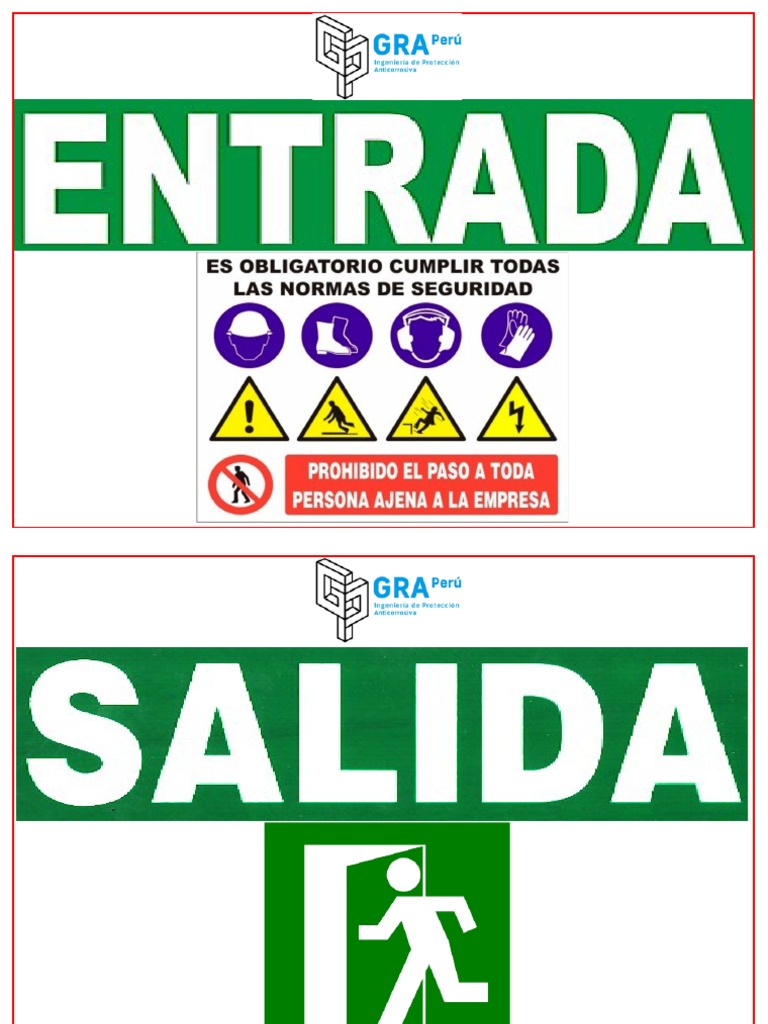 Letrero de Entrada y Salida | PDF