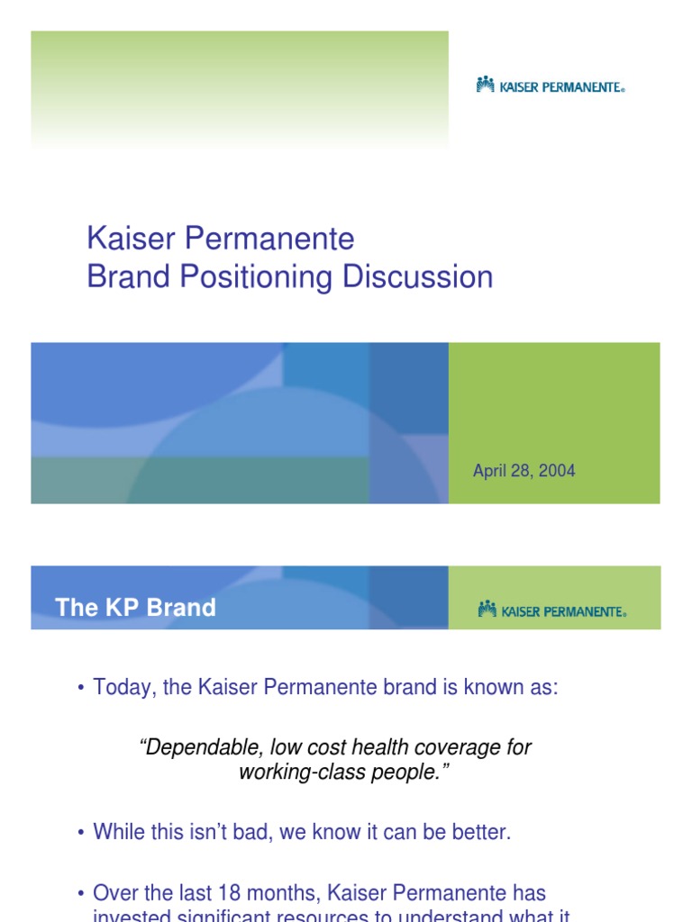 1 | PDF | Kaiser Permanente | Health Care