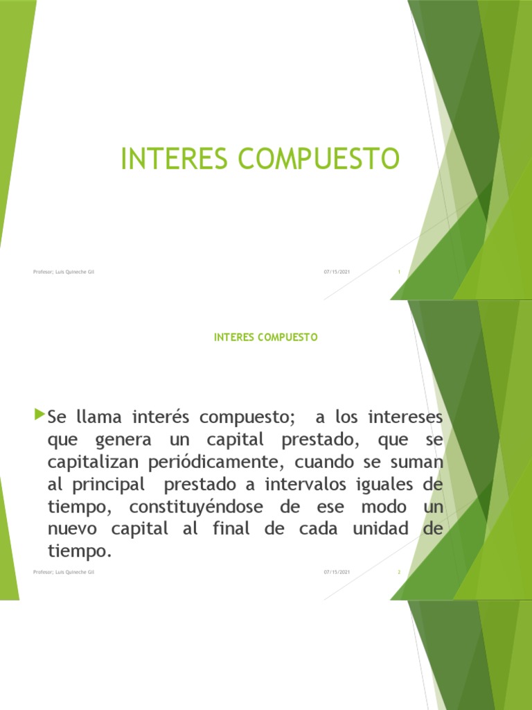 Interes Compuesto | PDF | Interés | Dinero