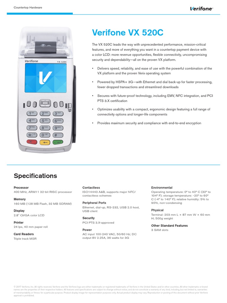 vx520c Datasheet A4 032217 | PDF | Computer Architecture | Office Equipment