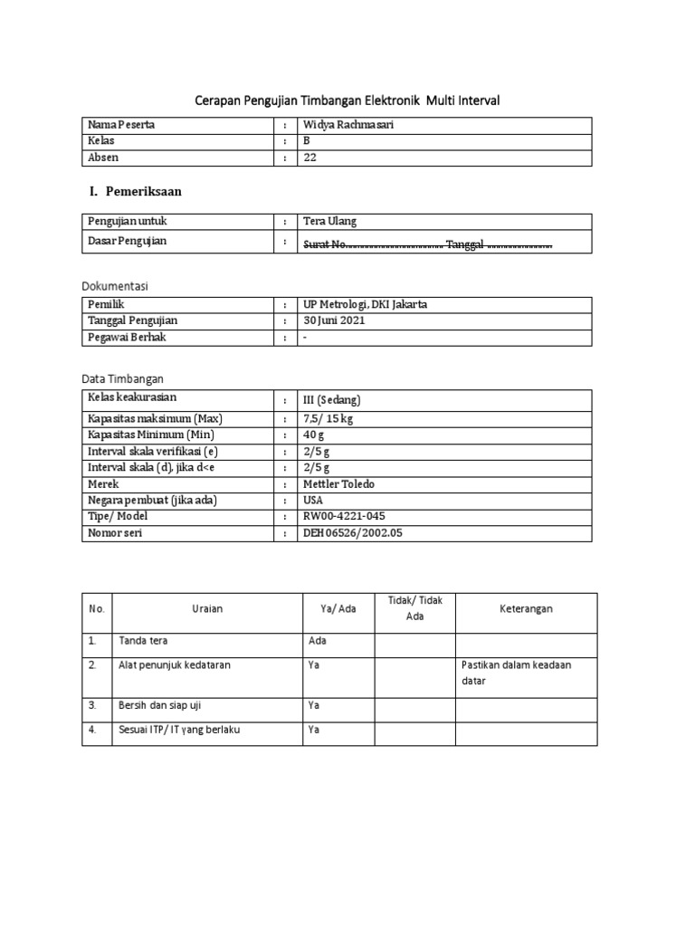 Cerapan Multi Interval - Widya Rachmasari | PDF