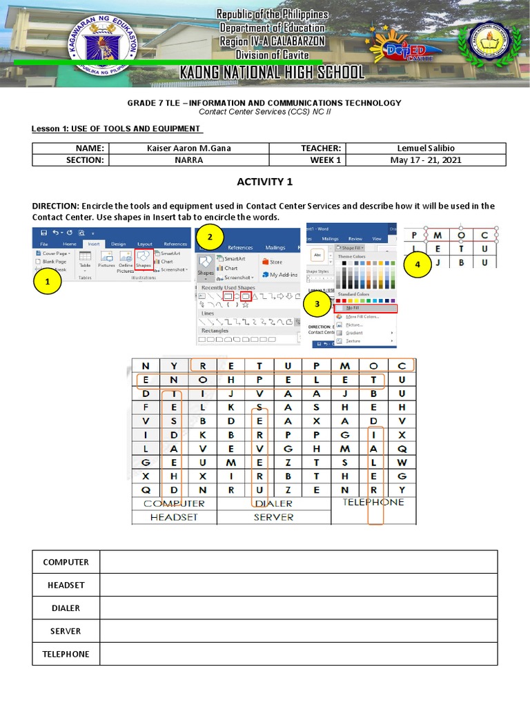 Activity 1: Name: Teacher: Section: Week 1 | PDF | Computer Network ...