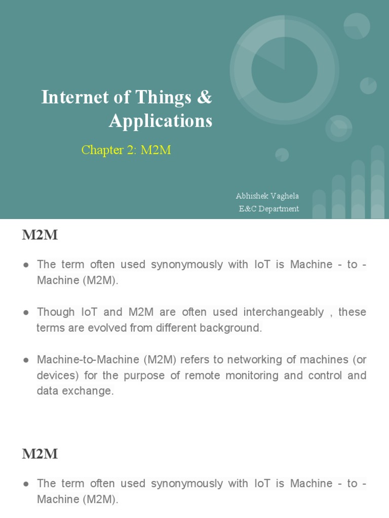 Internet of Things & Applications: Chapter 2: M2M | PDF | Internet Of ...