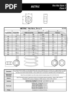 Dimensions of Metric Hex Nuts | PDF | Nut (Hardware) | Metalworking
