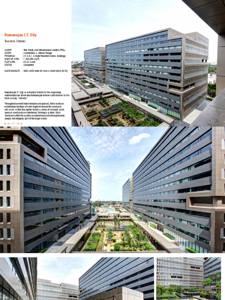 Sustainable Design and Spatial Organization: Ramanujan IT City achieves ...
