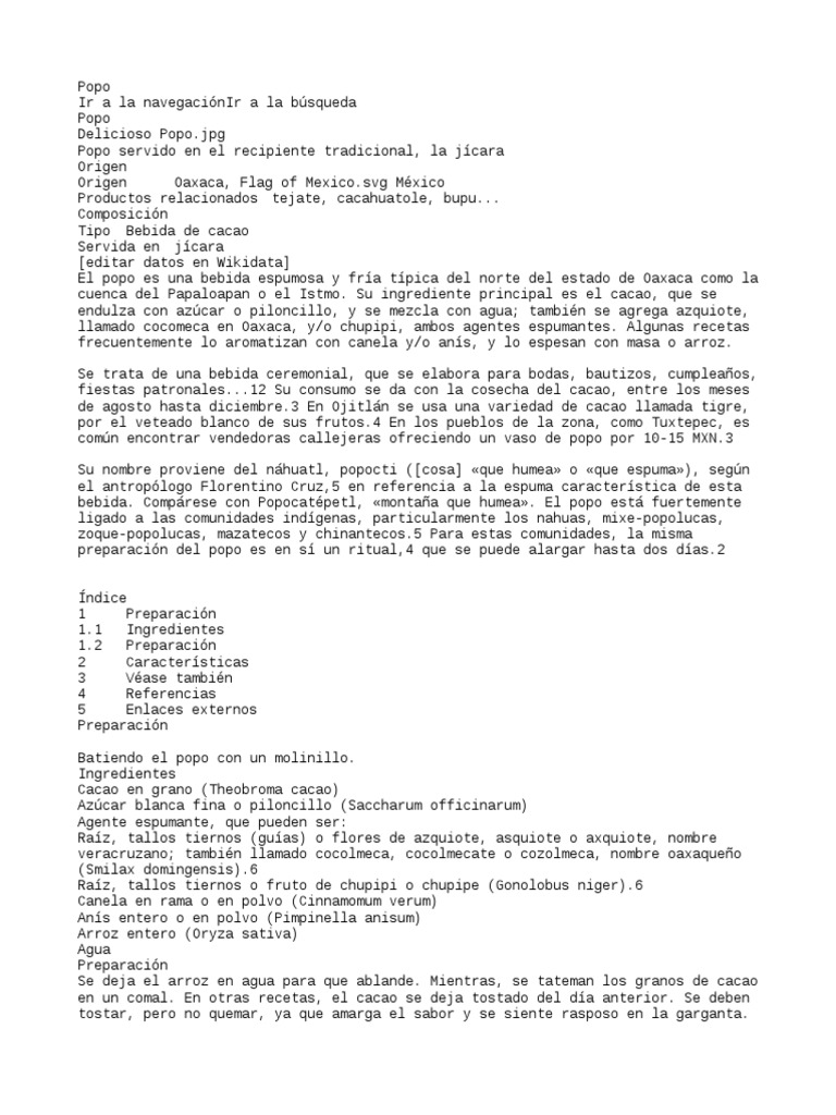 Popo | PDF | Arroz | Cocina latinoamericana