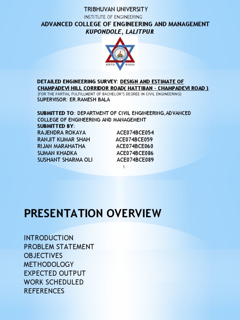Road Design Project Final Presentation | PDF | Road | Surveying