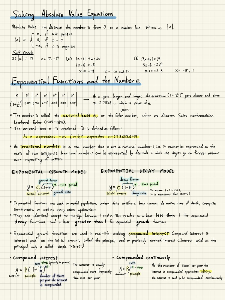 Algebra II Note | PDF | Exponentiation | Numbers