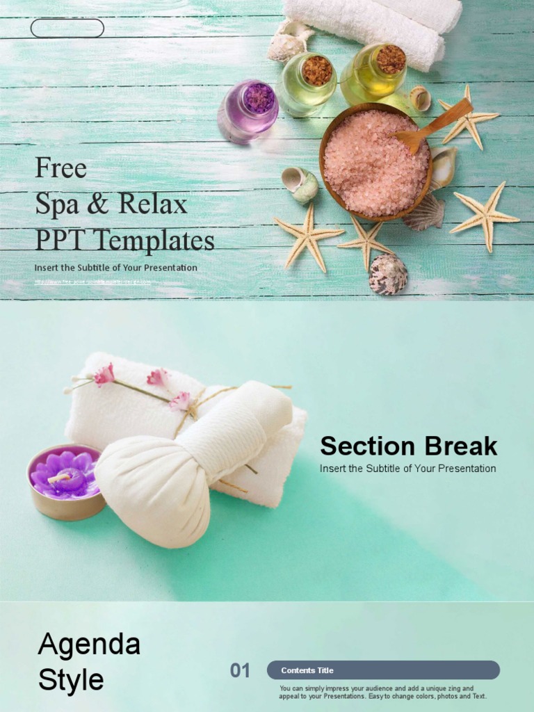 Spa & Relax PowerPoint Templates | PDF | Microsoft Power Point | Page ...