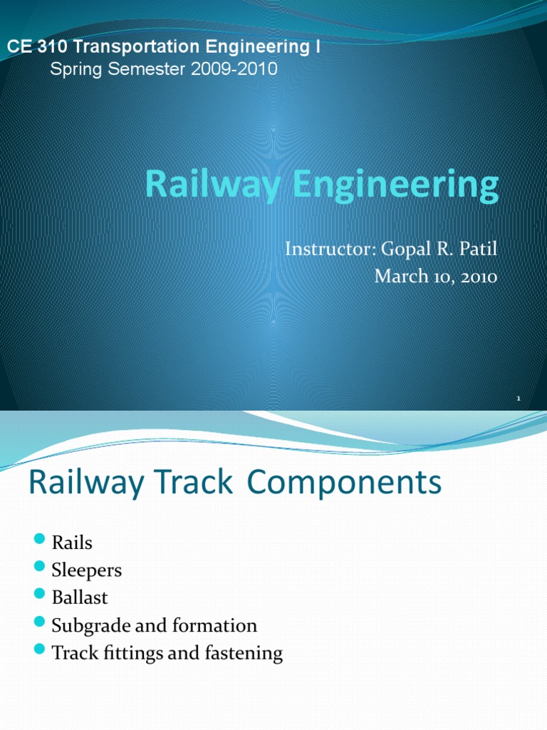 Railway Track Engineering Basics | PDF | Track (Rail Transport) | Rail ...