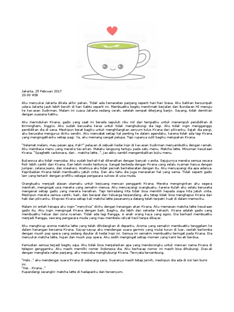 Cinta Dalam Secangkir MATCHA | PDF