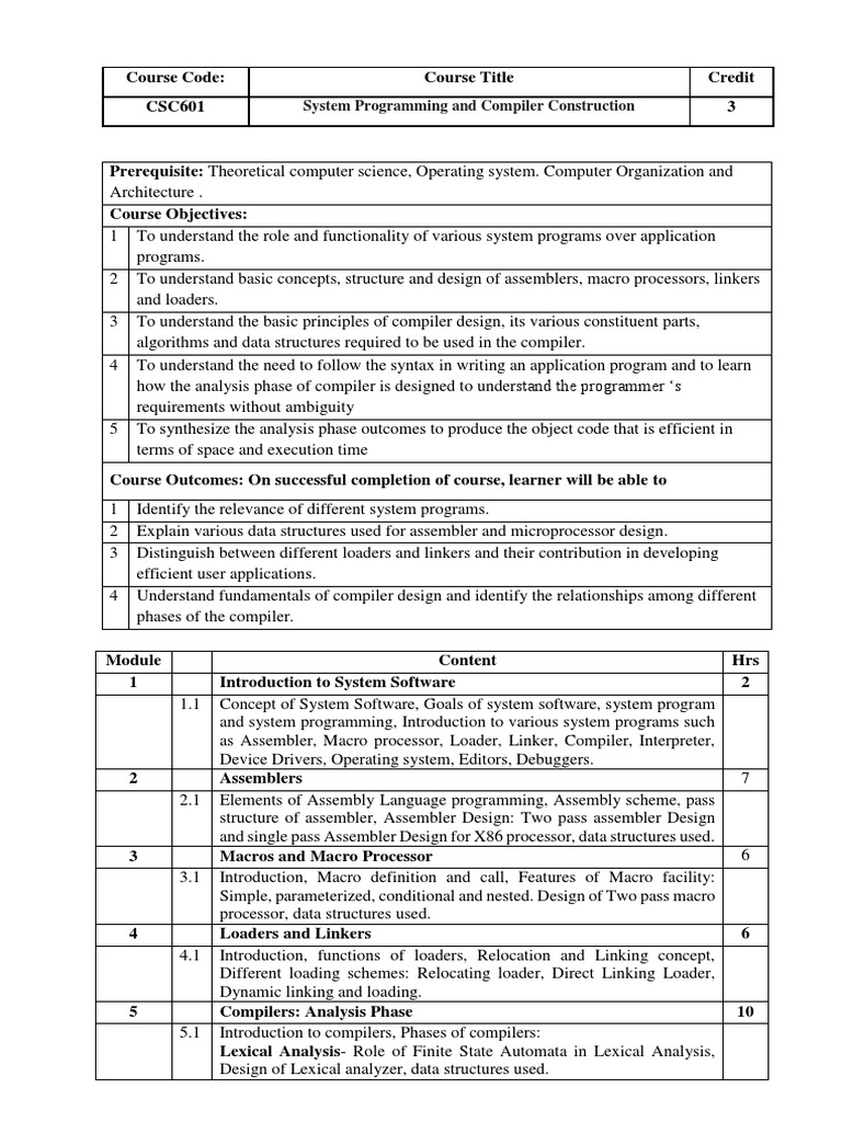 System Programming and Compiler Construction | PDF | Discrete Fourier ...