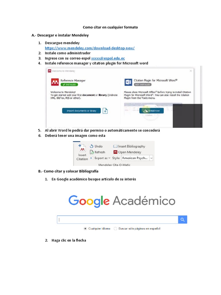 Citar PDF en Word con Mendeley | PDF