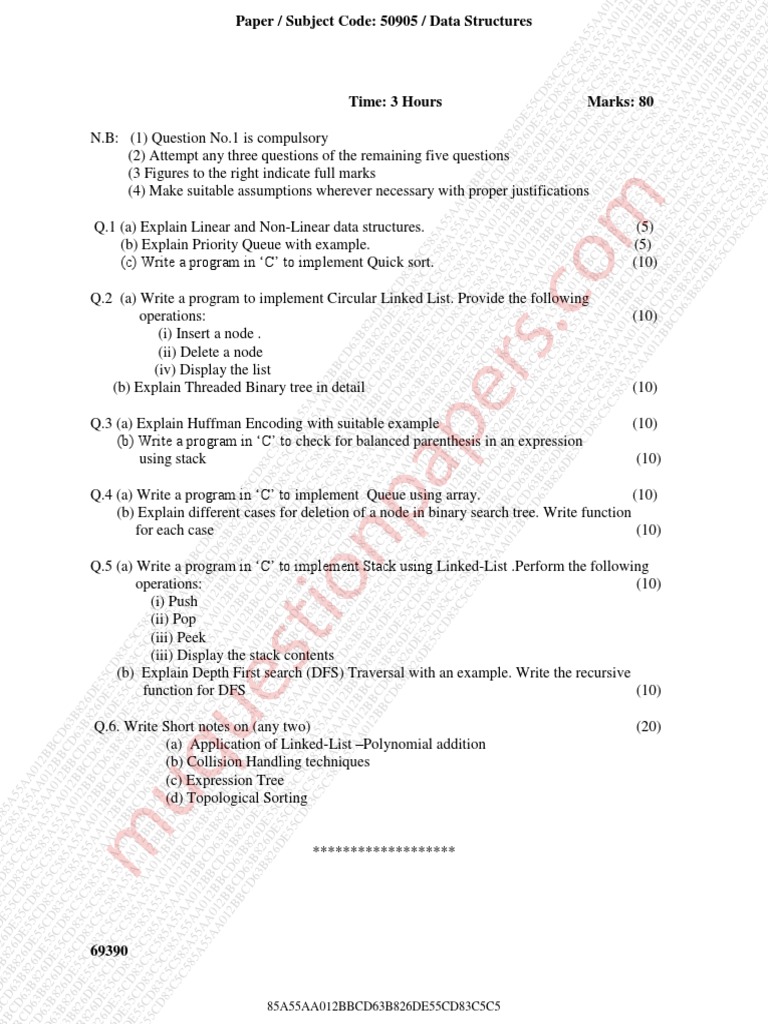 Se-Comps Sem3 Ds-Cbcgs May19 | PDF | Mathematical Logic | Data Management