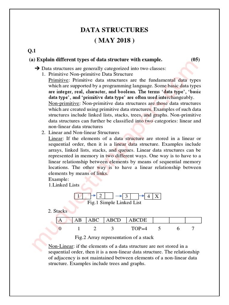 Se-Comps Sem3 Ds-Cbcgs May18 Solution | PDF | Applied Mathematics | Algorithms And Data Structures