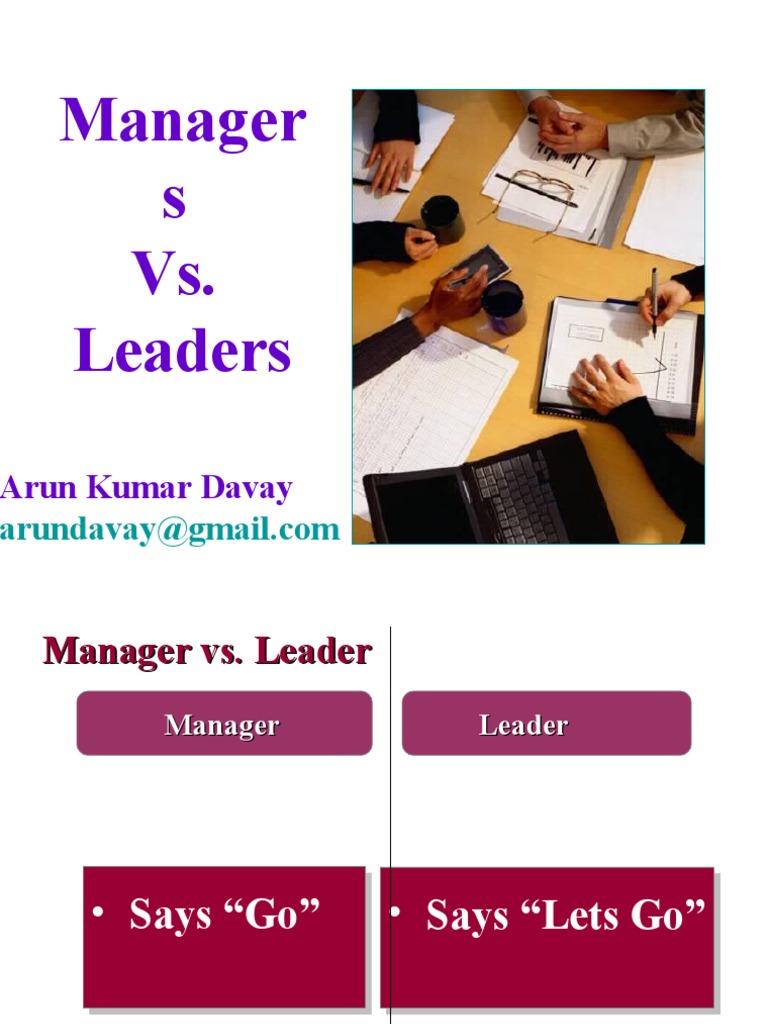 Managers Vs - Leaders - 45 Differences | PDF | Business