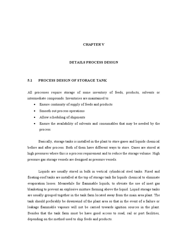 Storage Tank Design for Iso-Butanol Production | PDF | Chemical Reactor ...