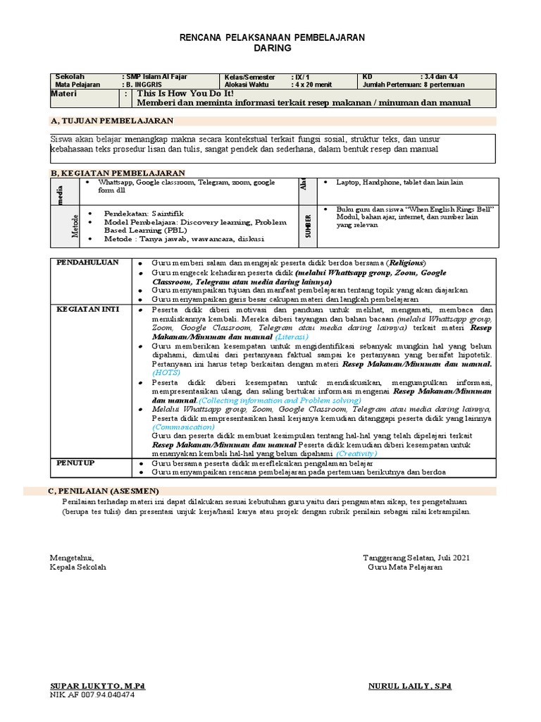 RPP This Is How You Do It | PDF