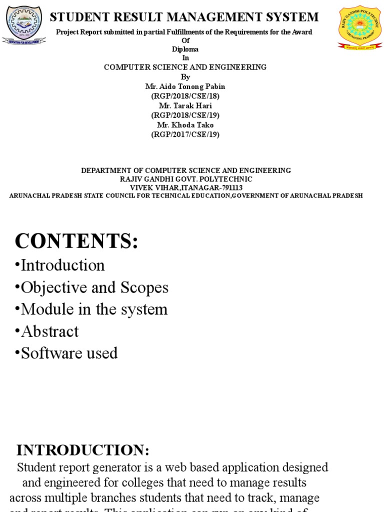 Student Result Management System | PDF | Net Beans | Applications ...