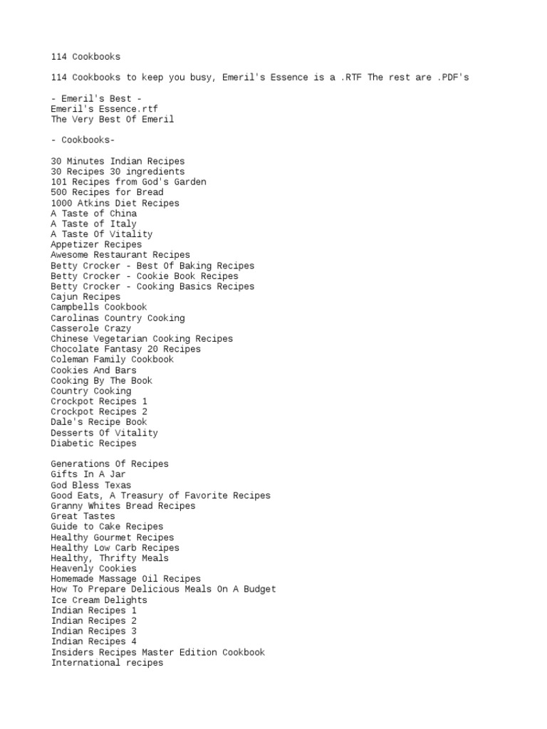 Tracks | PDF | Cookbooks | Recipe