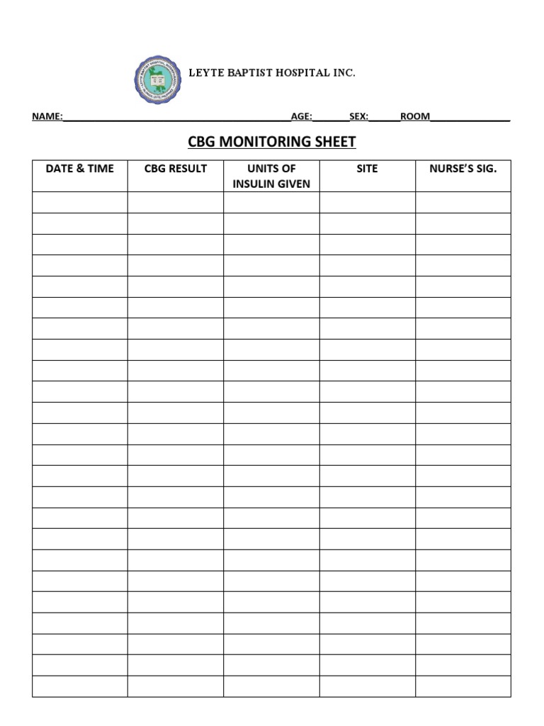 CBG Monitoring Sheet | PDF