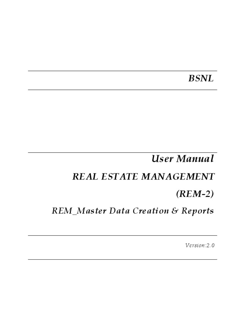 REM-2 REM - Master Data Creation & Reports Ver 2.0 | PDF | Button ...