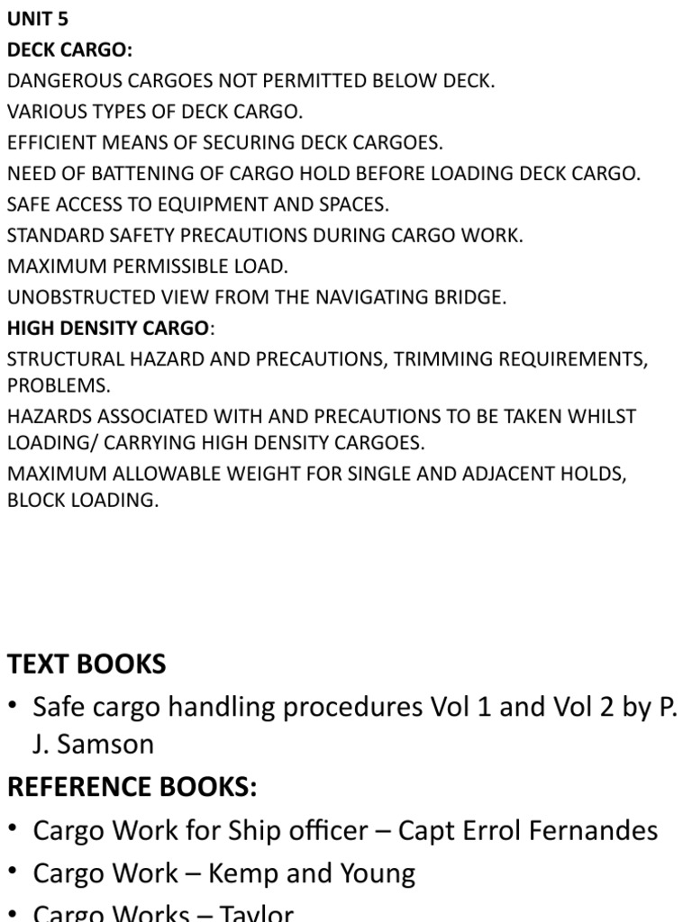Deck Cargo Safety: Proper Procedures and Precautions for Securing ...