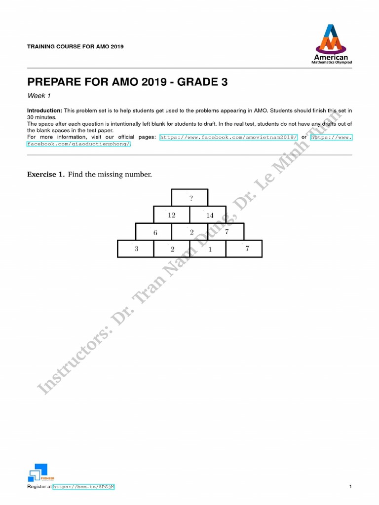Prepare For Amo - Grade 3 | PDF