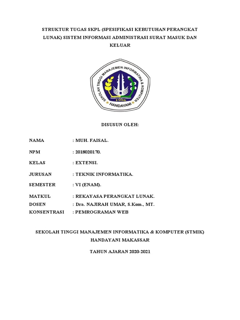 Struktur Tugas SKPL 2021 | PDF
