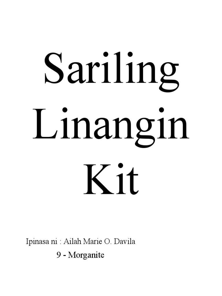 Linangin Kit | PDF