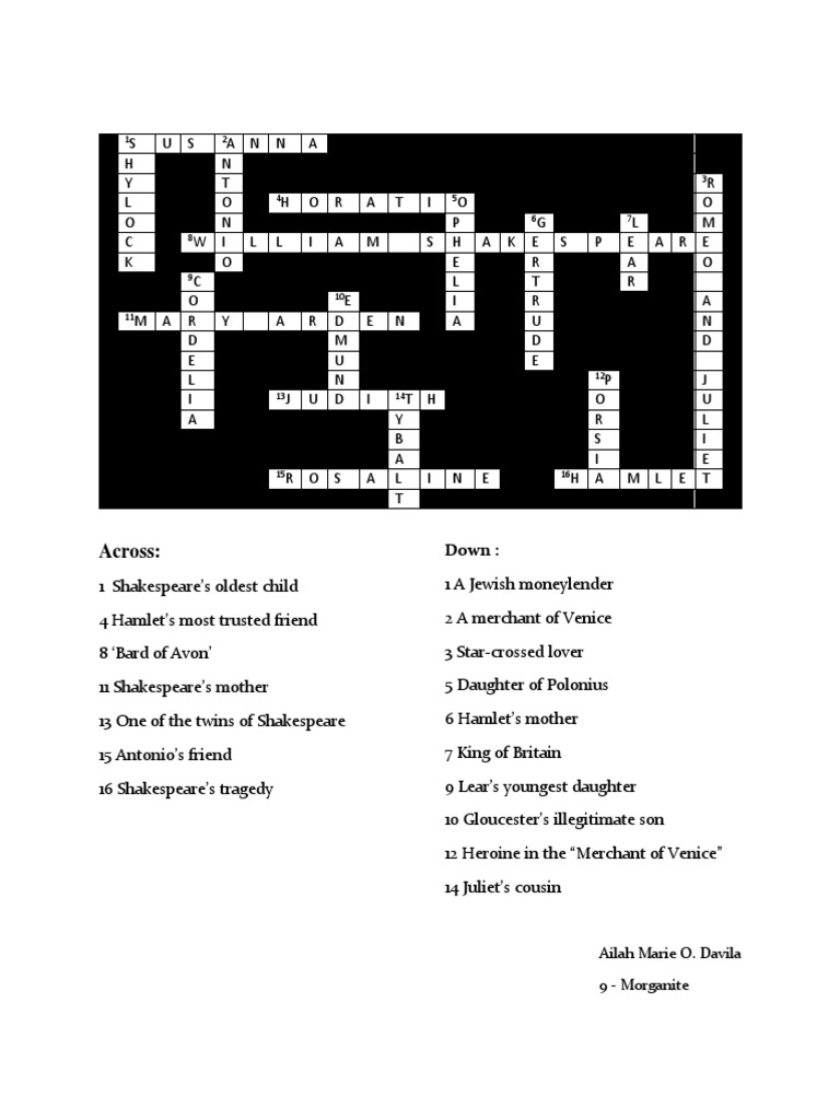 Puzzle | Download Free PDF | William Shakespeare | Shakespearean Tragedies